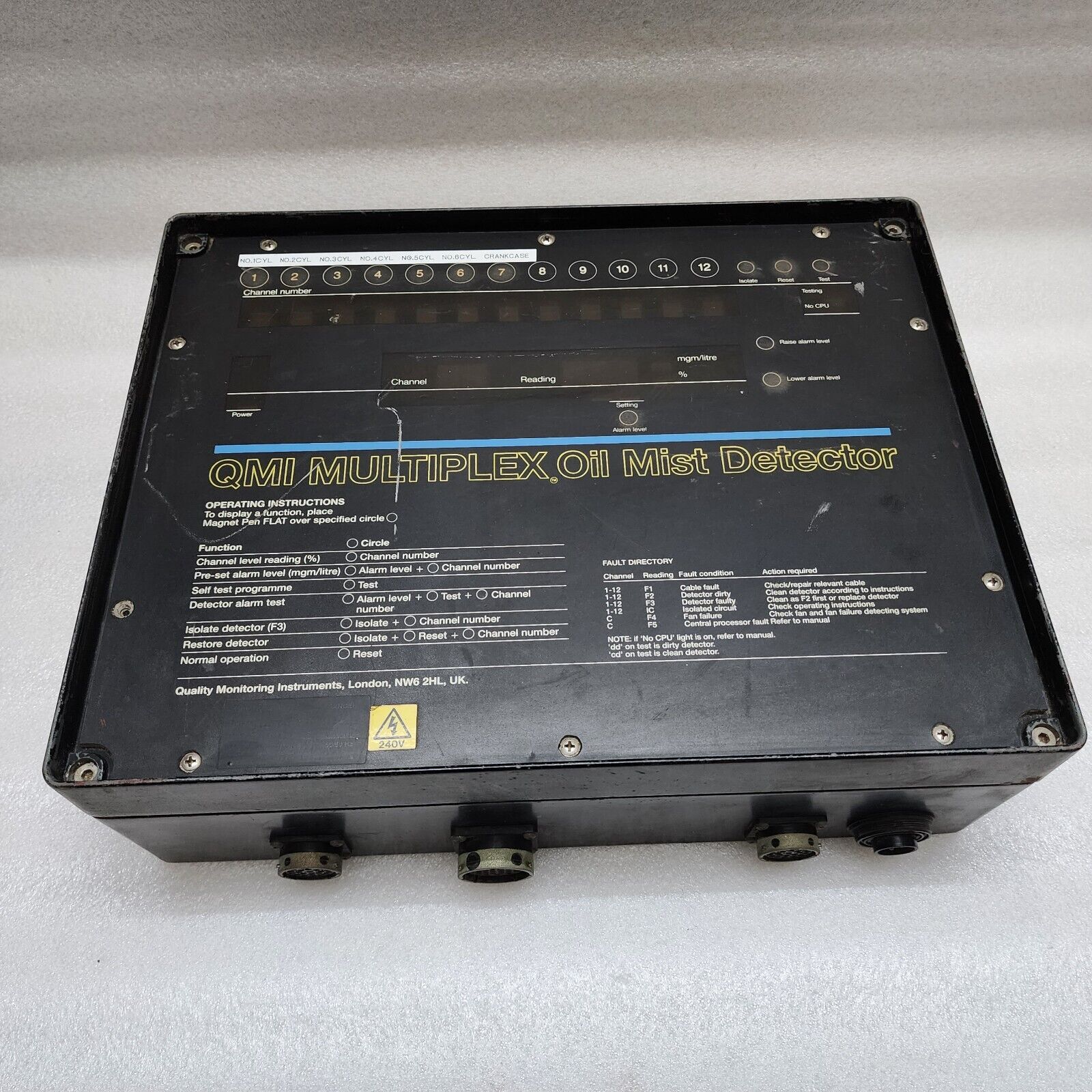 QMI MULTIPLEX OIL MIST DETECTOR QUALITY MONITORING INSTRUMENT – ARE Marine